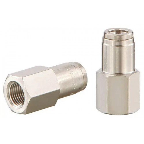 Polyconn Female Connector Nickel Plated Brass Push-In | DAS Services, Inc.